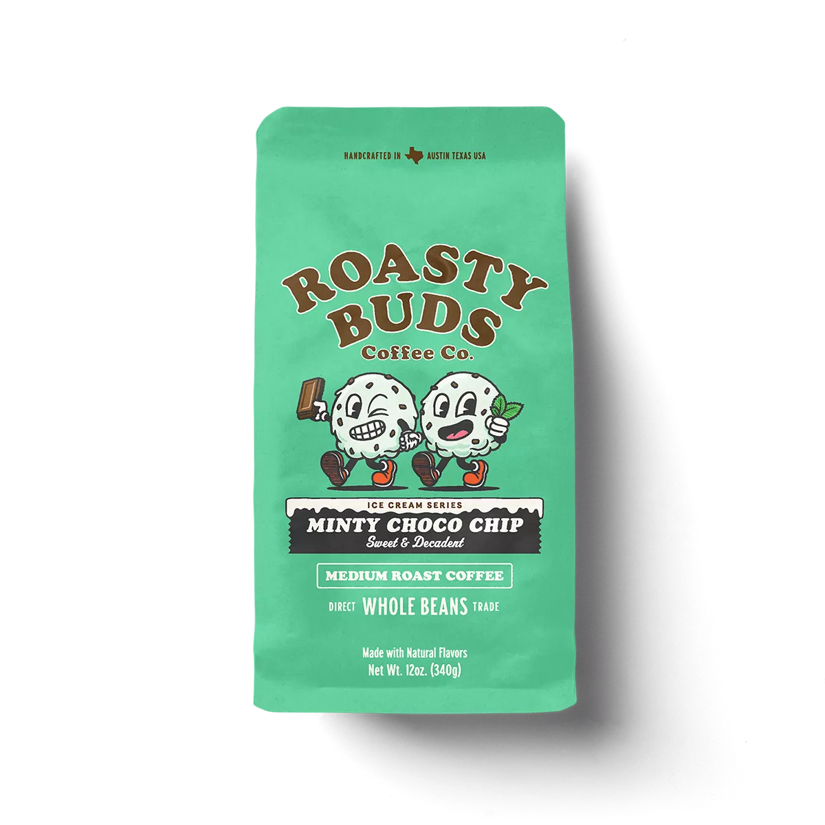 Roasty Buds Premium Coffee | Mint Chocolate Chip Flavored Coffee