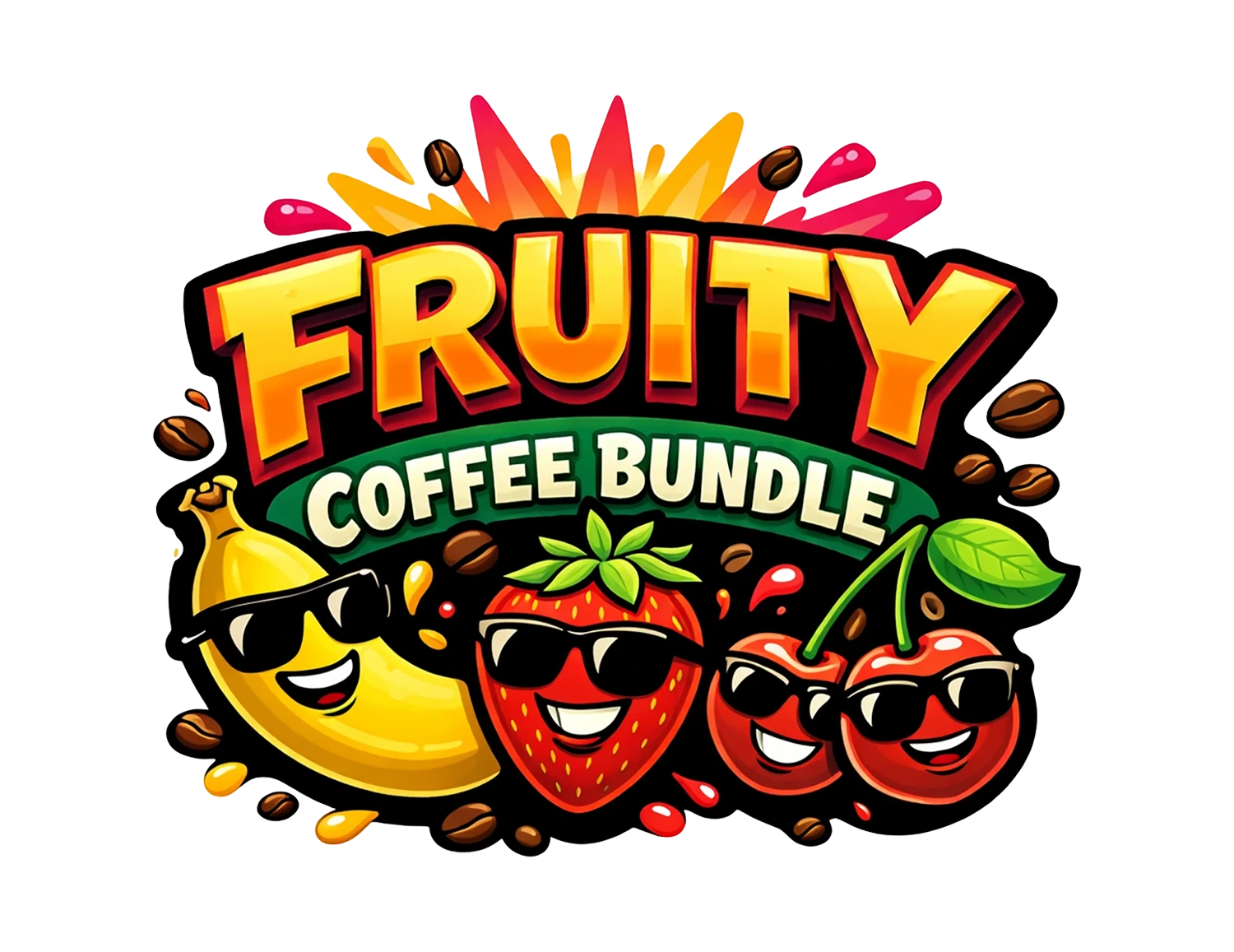 Roasty Buds Coffee | Fruity Series with Banana, Cherry & Strawberry Coffees